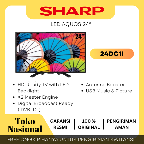 Jual [CIANJUR] TV LED SHARP 24 INCH AQUOS 2T-C24DC1I 24DC1I 24DC1i ...