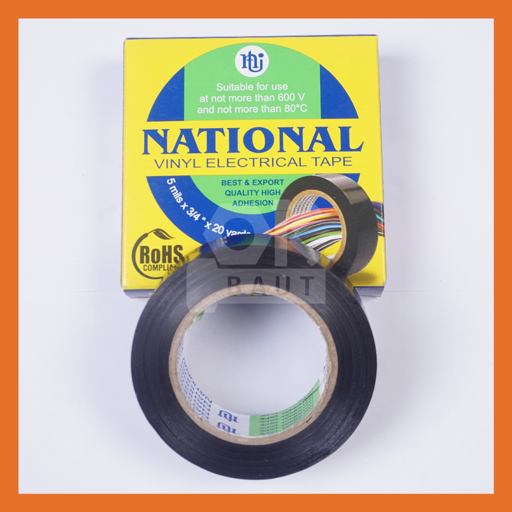 Jual National isolasi listrik hitam 3/4" isi 20yard solatip listrik ...