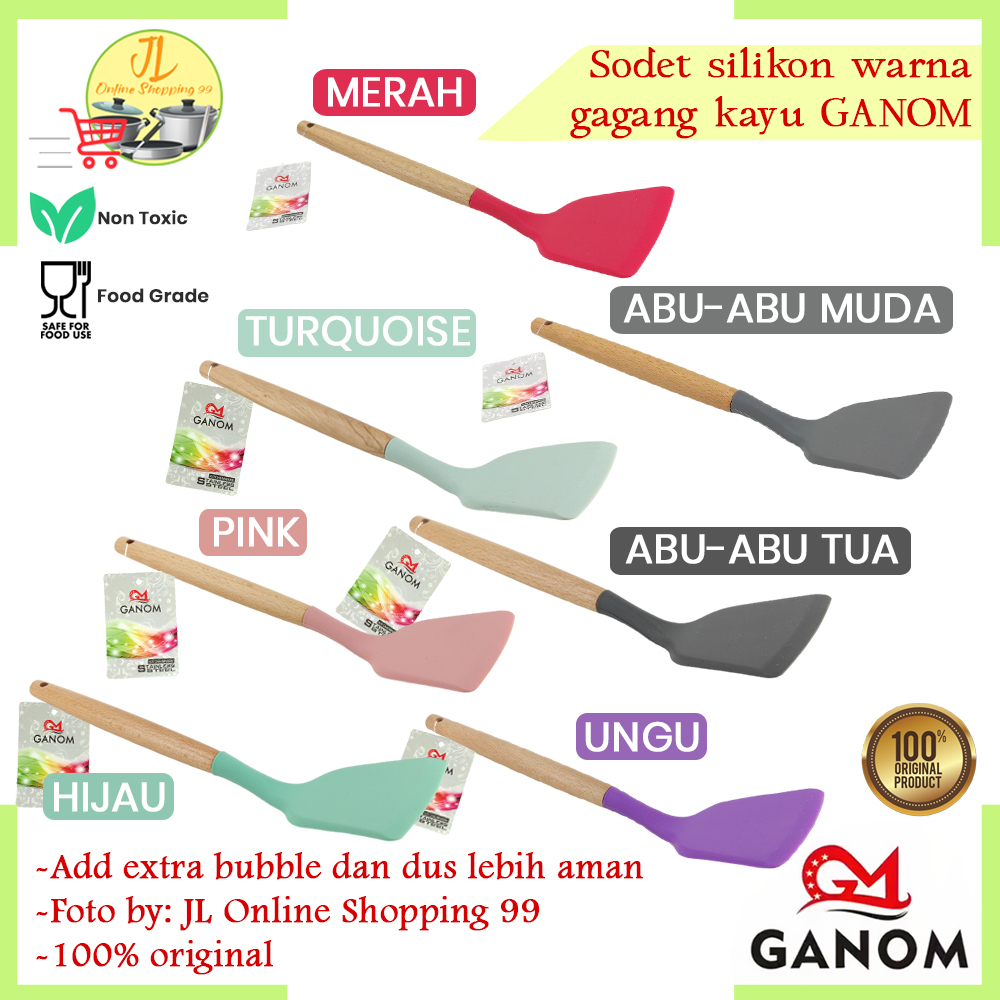 Jual GANOM Kitchen tools sodet sutil irus silicone warna pastel ...