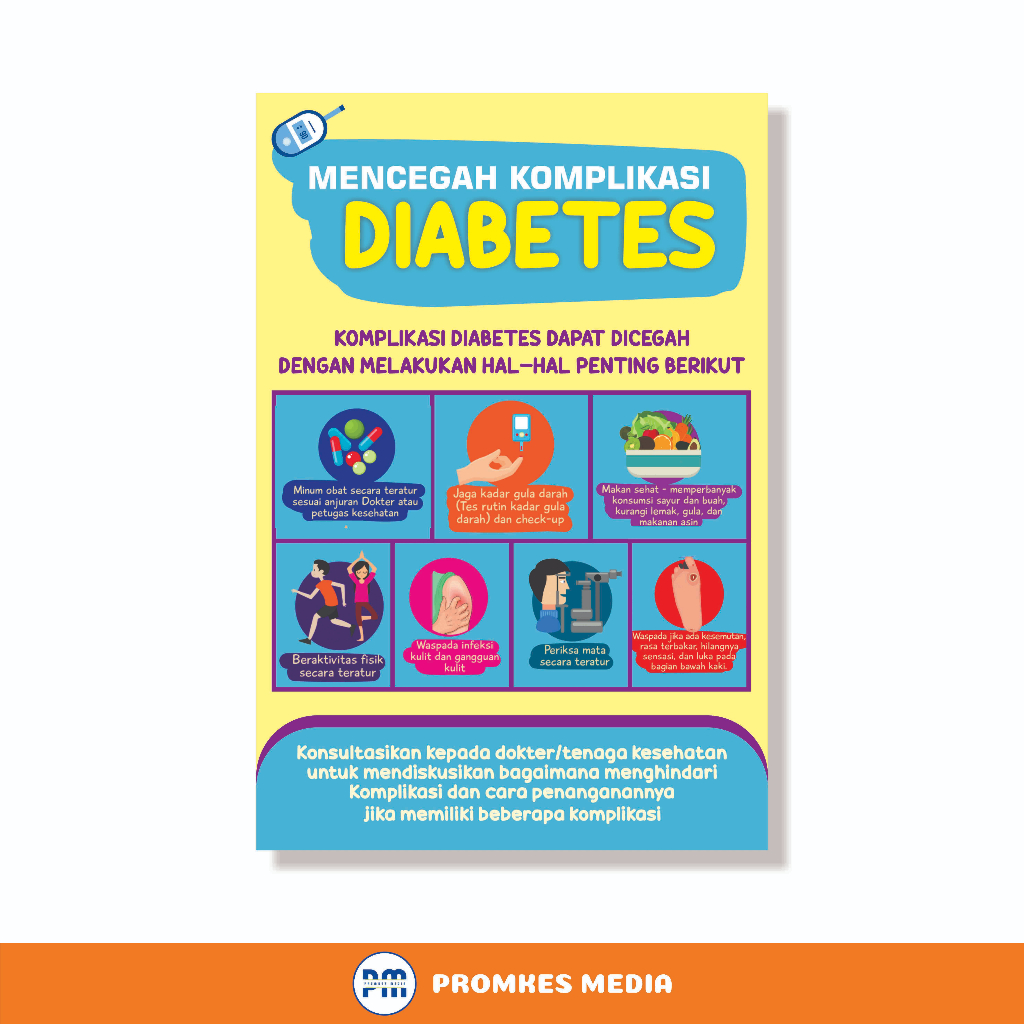 Jual Poster Kesehatan, Poster Mencegah Komplikasi Diabetes | Shopee ...