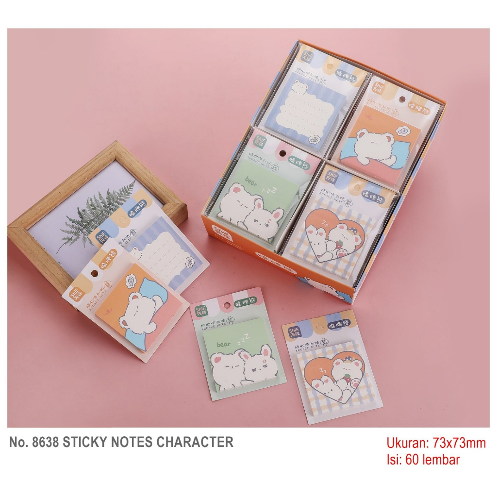Jual Apazada - Memo Karakter / Sticky Note Karakter Imut / Pembatas ...