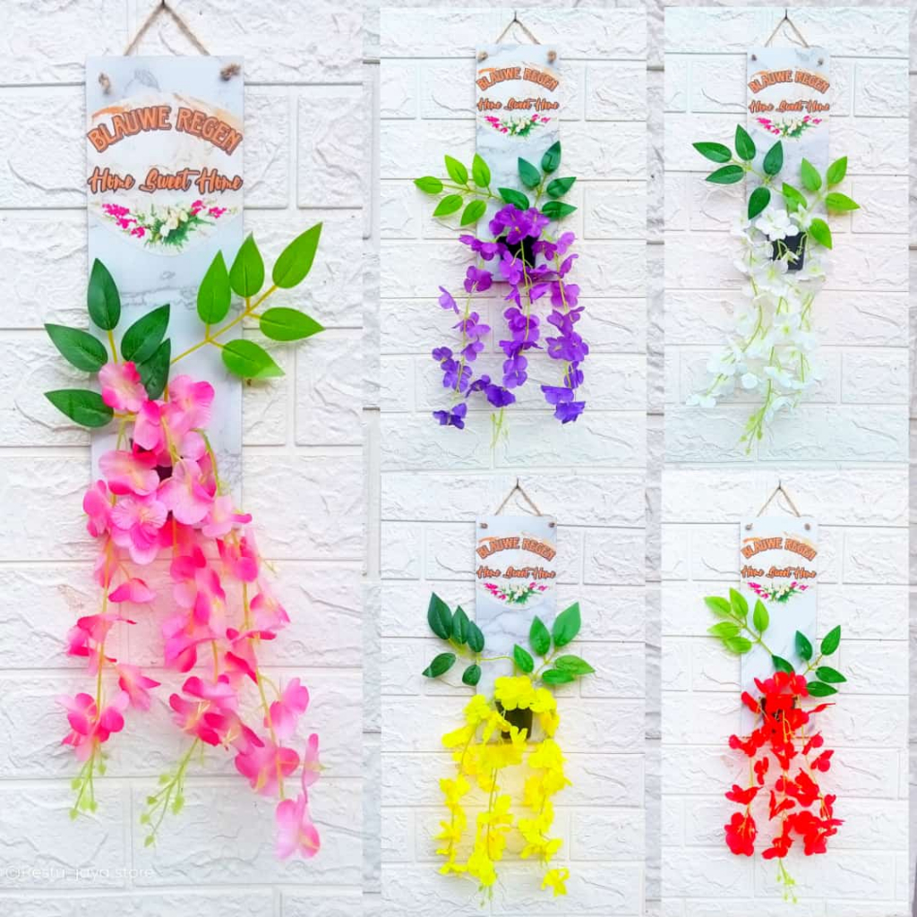 Jual Bunga Rambat Juntai Hiasan Dinding Artificial Timbul 3D Wisteria ...