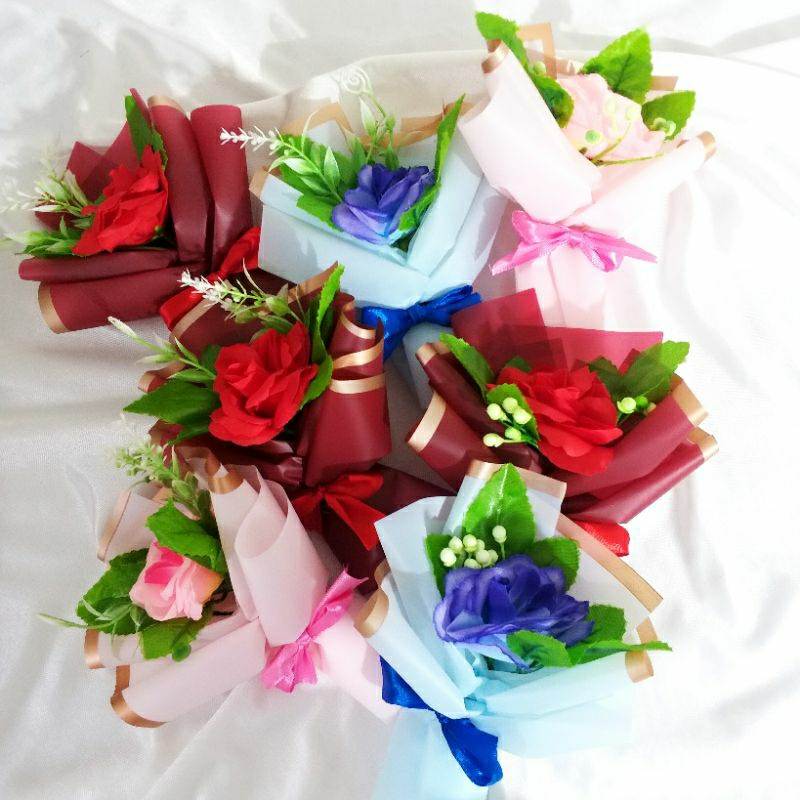 Jual Buket bunga artificial mini warna pastel | satu tangkai | Shopee ...