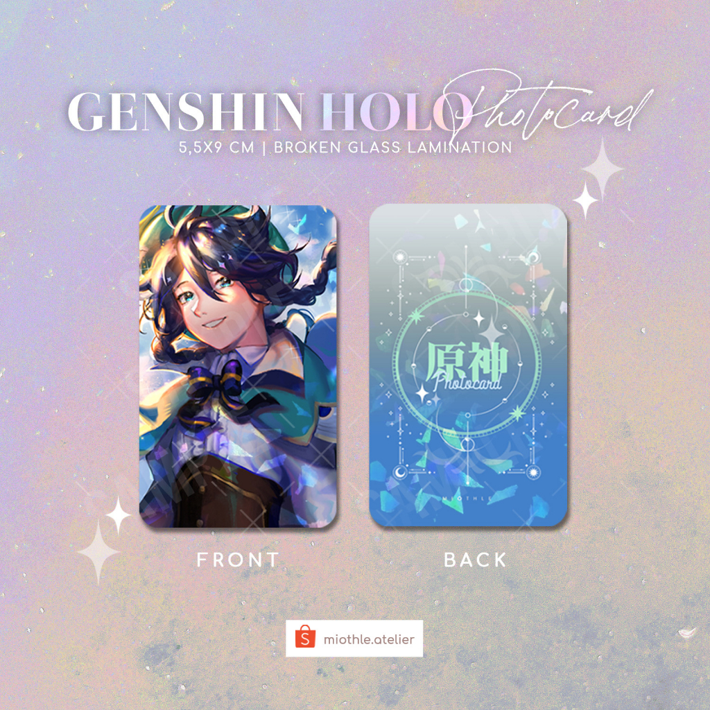 Jual Genshin Impact Holo Photocard Diluc Jean Raiden Ei Yae Miko 7835