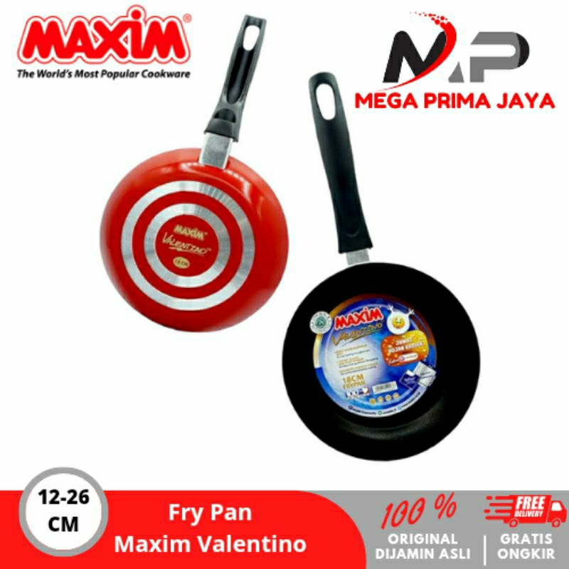 Jual Teflon Maxim 18cm, 20cm, 22cm, 24cm, 26cm Frypan Maxim Teflon ...