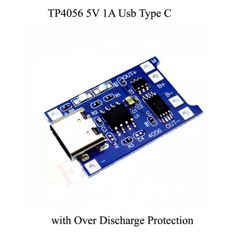 Jual TP4056 Type C Charger Baterai 18650 batre li ion baterai hp ...