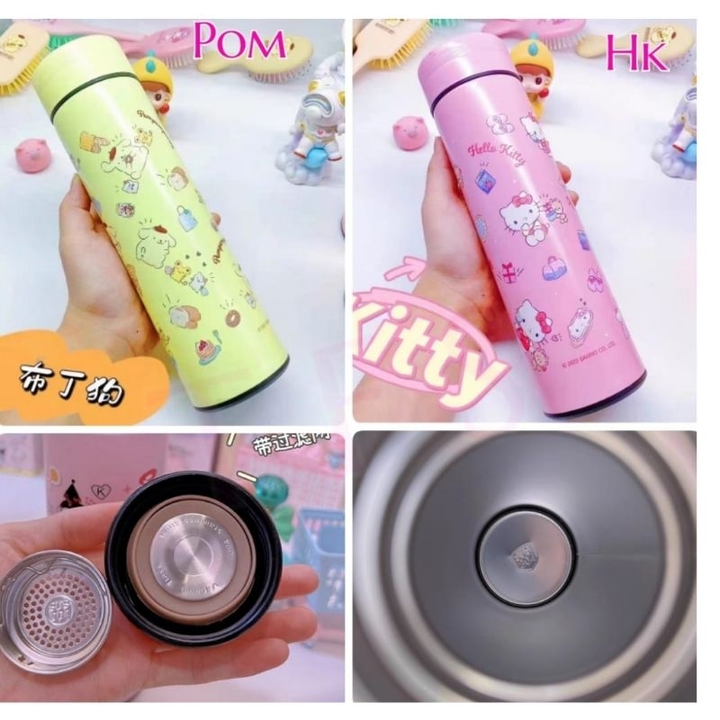 Jual CL Termos Stainless Hello Kitty Pom fullprint 480ml | Shopee Indonesia