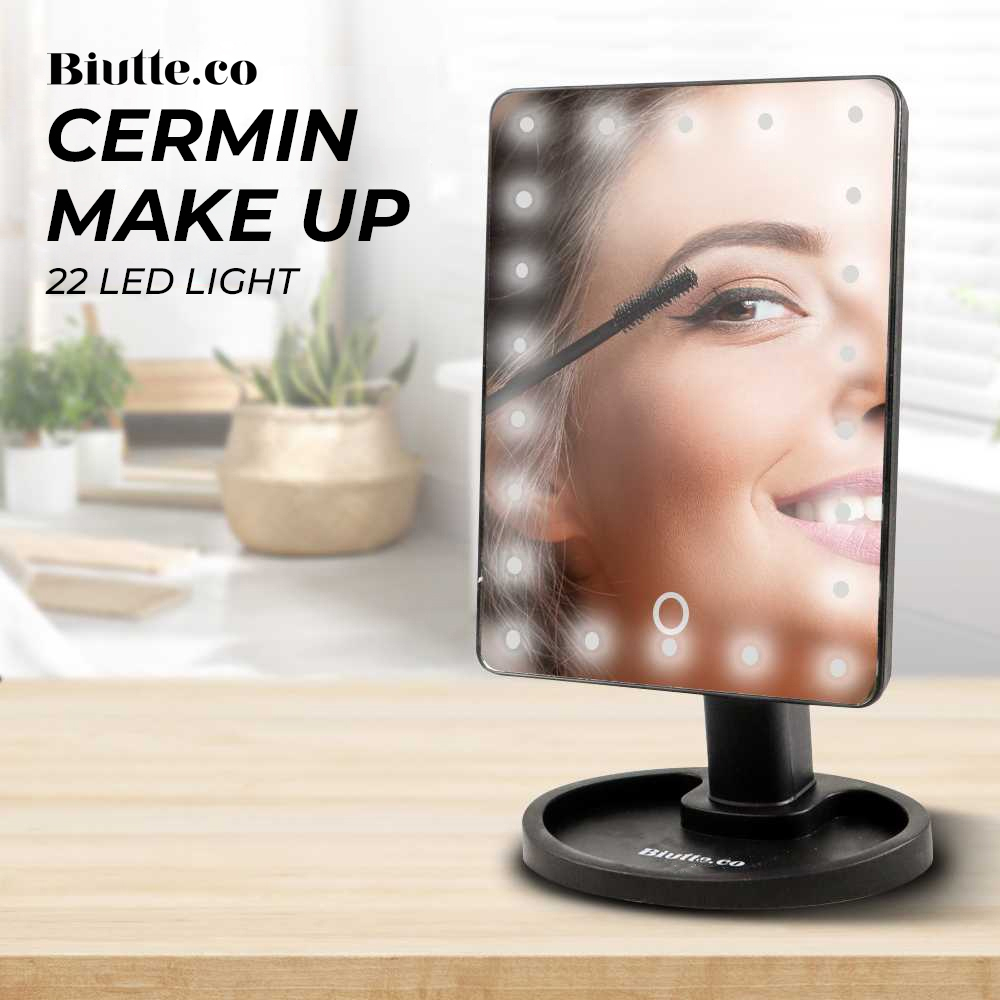 Jual Biutte.co Cermin Makeup Mirror LED Light Lampu Cas Kaca Rias Make ...