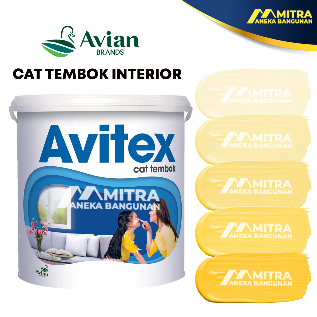 Jual CAT TEMBOK INTERIOR AVITEX 5 KG / AVIAN Y9 KUNING CREAM | Shopee ...