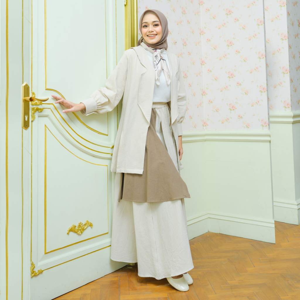 Jual Lozy Hijab - Tami Set (One Set Linen Rok & Outer) | Shopee Indonesia