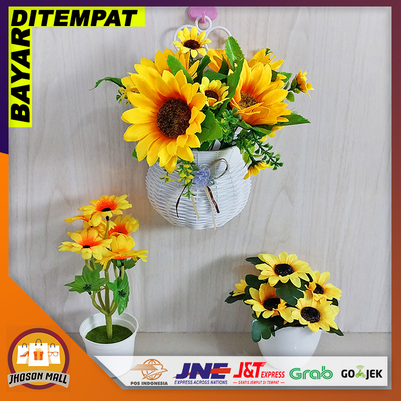 Jual JM Pot Bunga Matahari Palsu Tanaman Artifisial Hias Plastik Import ...