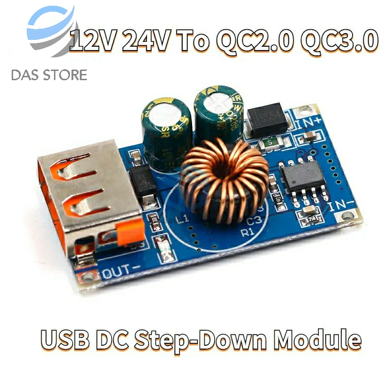 Jual Modul USB stepdown QC3.0 Big induction 9v 12v 24v to 5V QC 2.0 ...