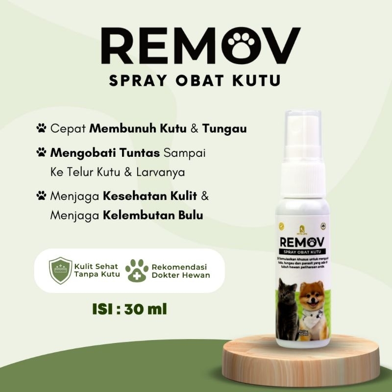 Jual REMOV SPRAY KUTU MENGHILANGKAN KUTU PADA KUCING DAN ANJING 30ML ...