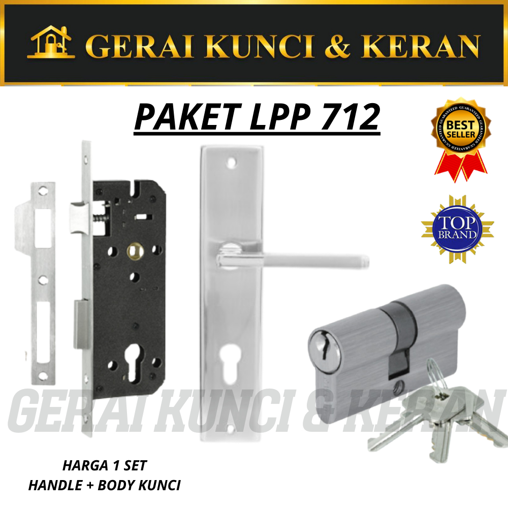 Jual PALOMA LPP 712 Handle Mortise Cylinder Lock Gagang Pintu RUMAH ...