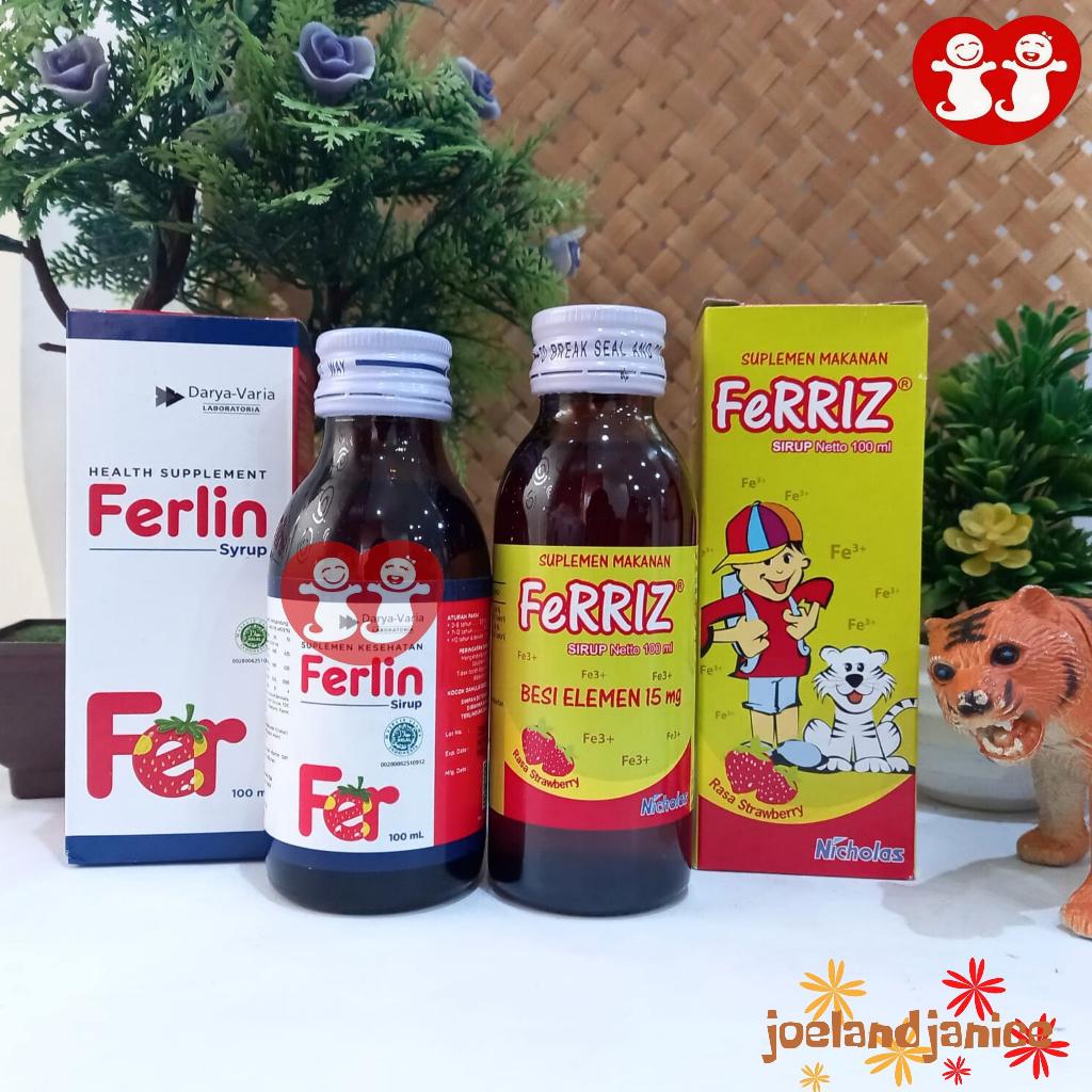 Jual Ferriz Syrup 100ml anak 2-12 thn /Ferlin Syrup Botol 100ML zat ...