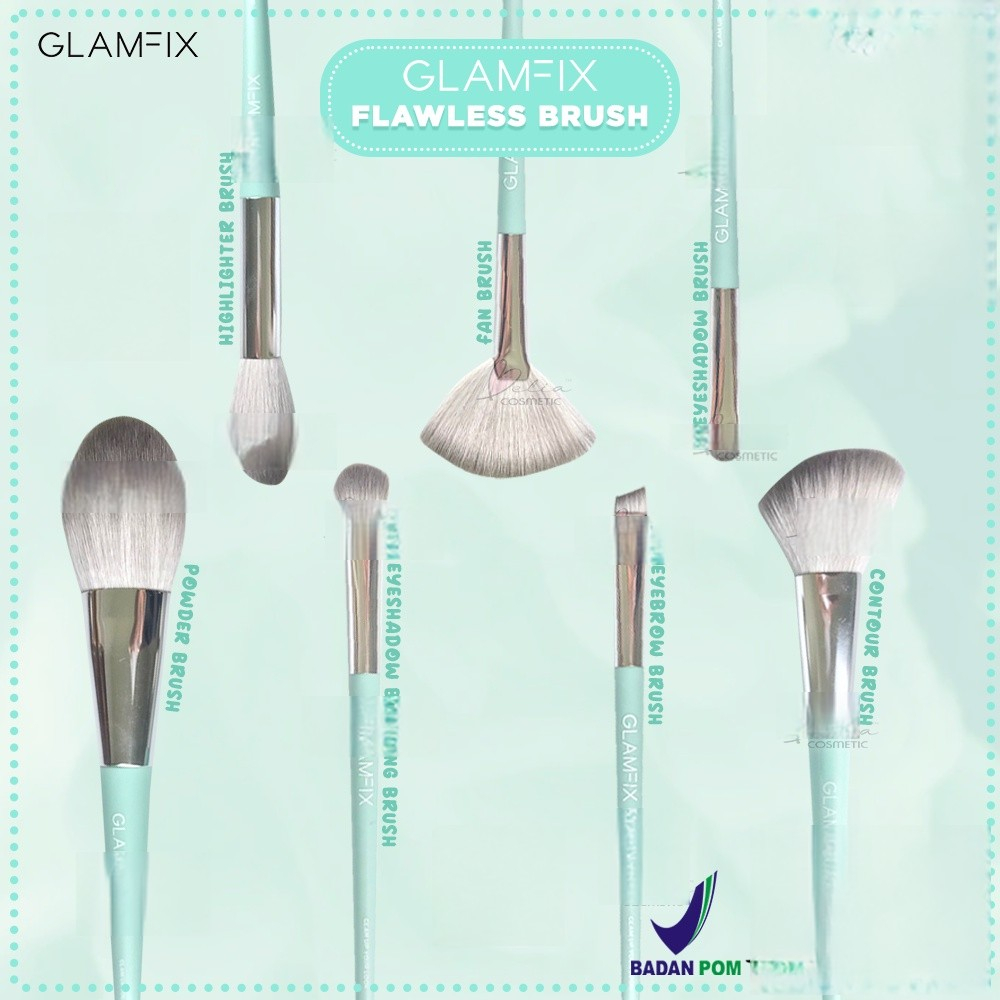 Jual Glamfix Flawless Brush | Fan | Powder | Contour | Highlighter ...