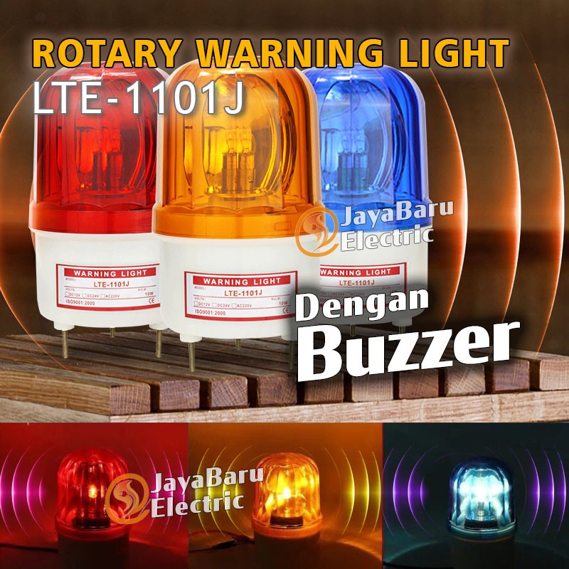 Jual Lampu Rotary Warning Light Dengan Buzzer Sirine LTE-1101J | Shopee ...