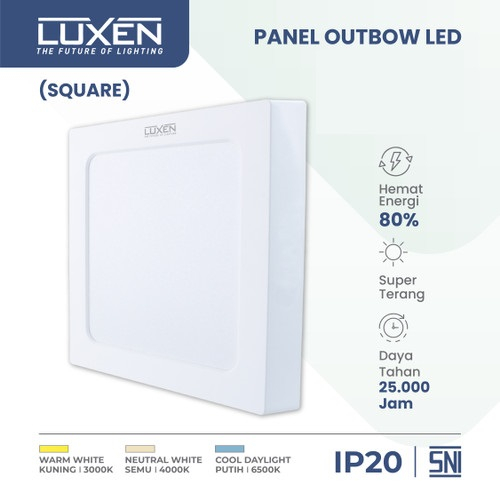 Jual Lampu LED Panel LUXEN / Downlight LED LUXEN Panel 6W KOTAK OUTBOW ...