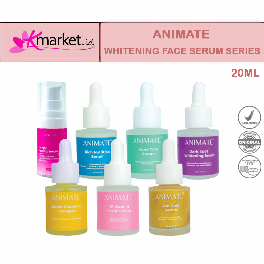 Jual ANIMATE WHITENING FACIAL SERUM | VITAMIN C + COLLAGEN | GOLD 24K ...