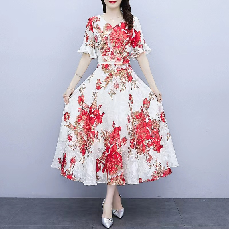 Jual 2023 Gaun sifon tinggi Korea High Slim New Slim | Shopee Indonesia