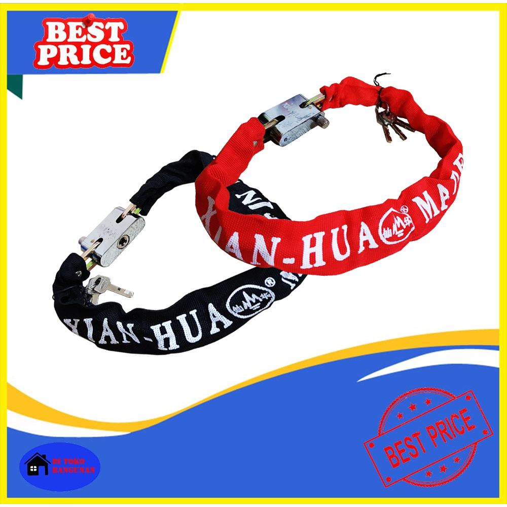 Jual Gembok Rantai Motor Rumah Pagar XIANHUA Varian 65cm - 85cm ...