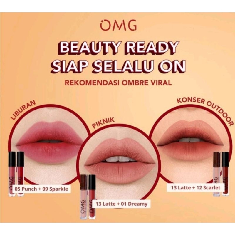 Jual paket lipstick OMG ombre isi 2 lipstik OMG oh my glam | Shopee ...