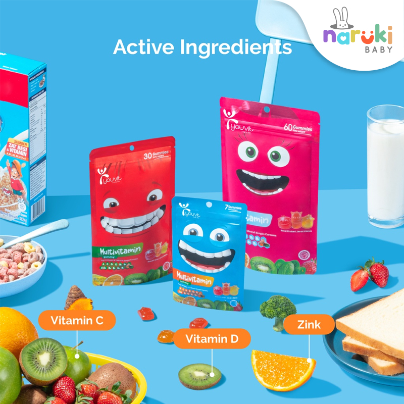 Jual Youvit Multivitamin Anak dan Omega3 Anak isi 7 Gummies untuk 7 ...