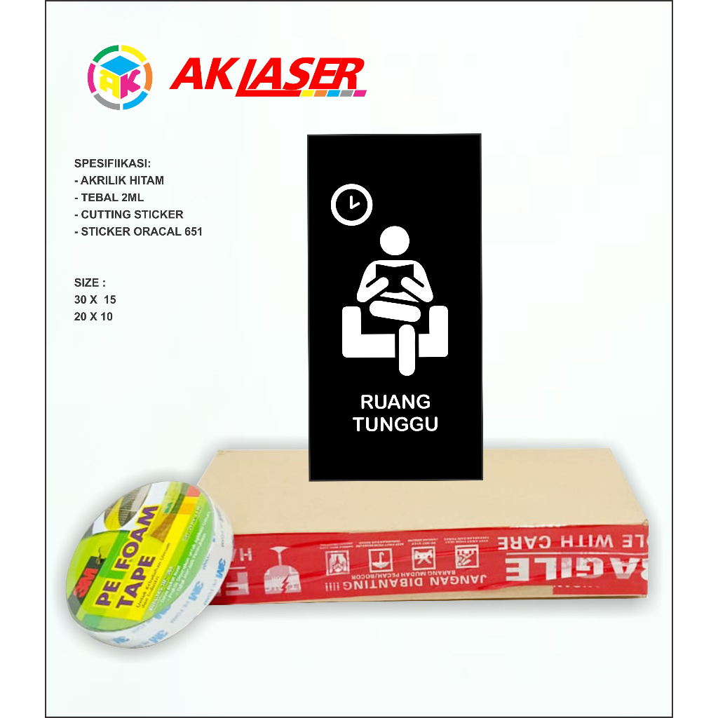 Jual AKRILIK SIGN RUANG TUNGGU TIPE 1 | Shopee Indonesia