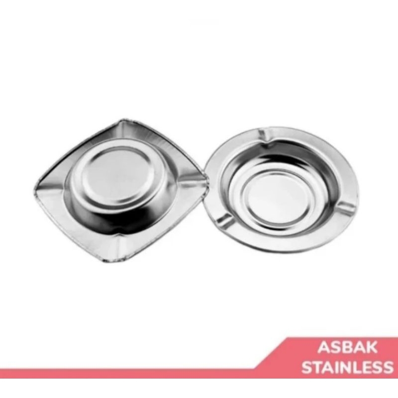Jual Asbak Stainless Asbak Rokok Stainless Kotak Bulat | Shopee Indonesia