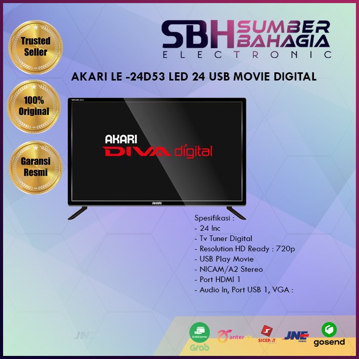 Jual AKARI LE -24D53 LED 24 USB MOVIE DIGITAL (NEW) (KHUSUS BANDUNG ...