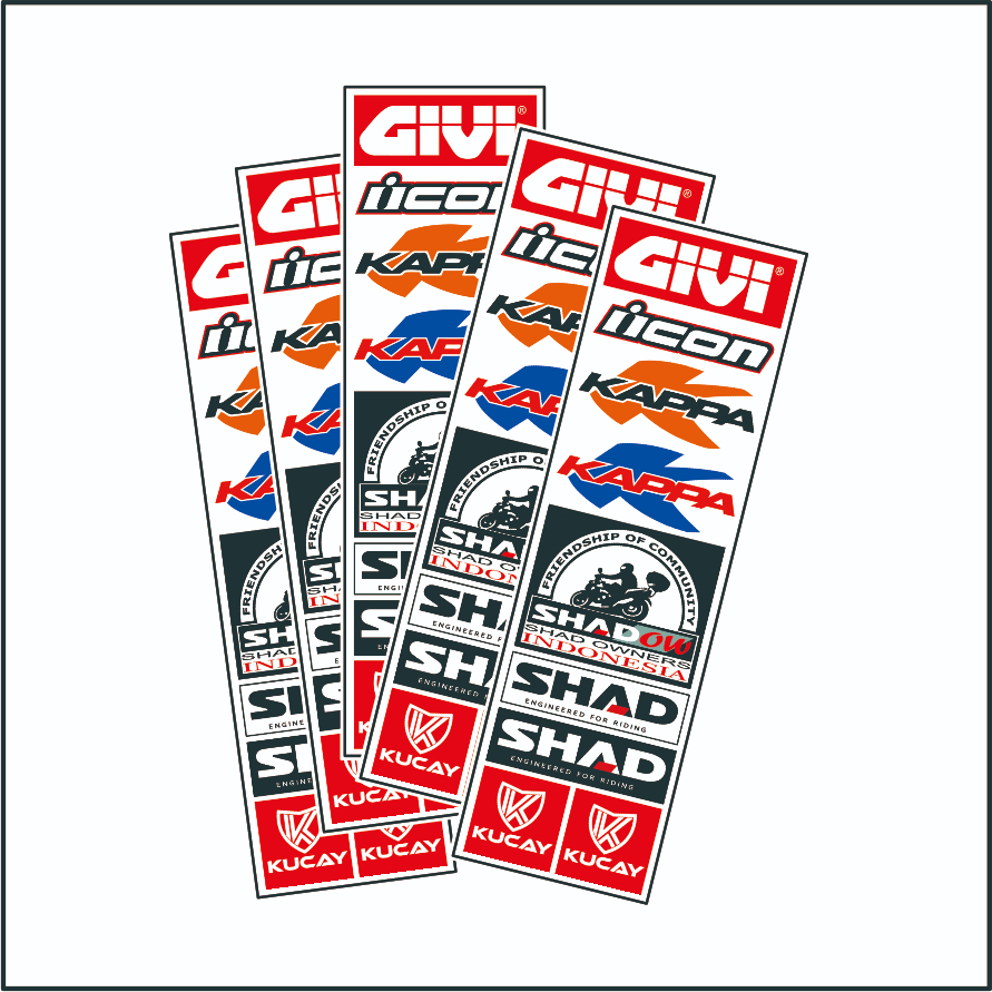Jual Stiker box touring motor/Stiker lembaran brand givi shad kucay ...