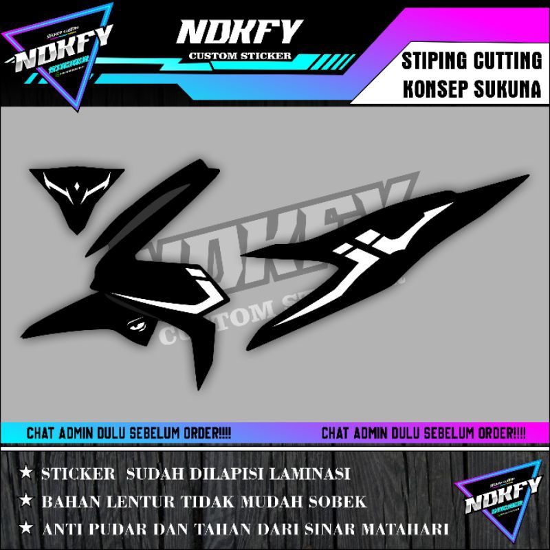 Jual STIKER CUTTING HONDA BEAT DELUXE KONSEP SUKUNA VIRAL 2020 2021 ...