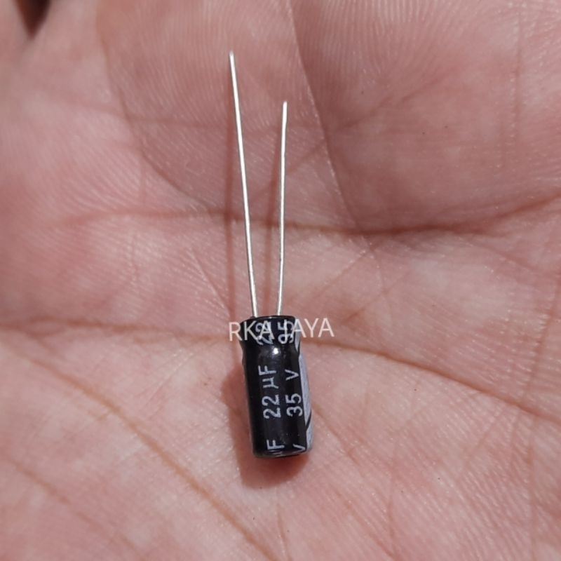 Jual Kapasitor Elco 22uF 35V Capacitor 22 Mikro 35 V | Shopee Indonesia