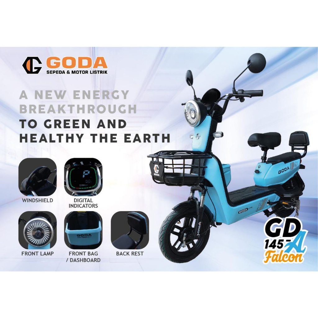 Jual Sepeda Listrik Goda 145 Falcon Garansi Resmi Original | Shopee ...