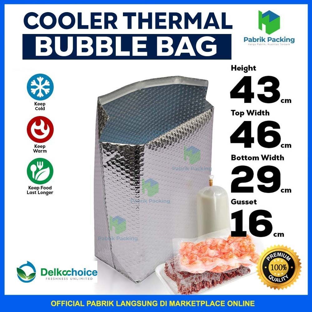 Jual Tas cooler insulated pouch cooler thermal bubble bag satuan ...