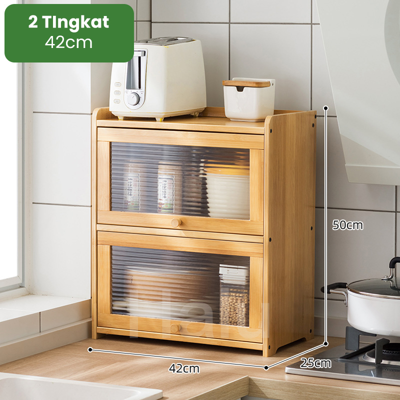Jual HALU Rak Buku Lemari Kayu Serbaguna Dengan Pintu Anti Debu Rak ...