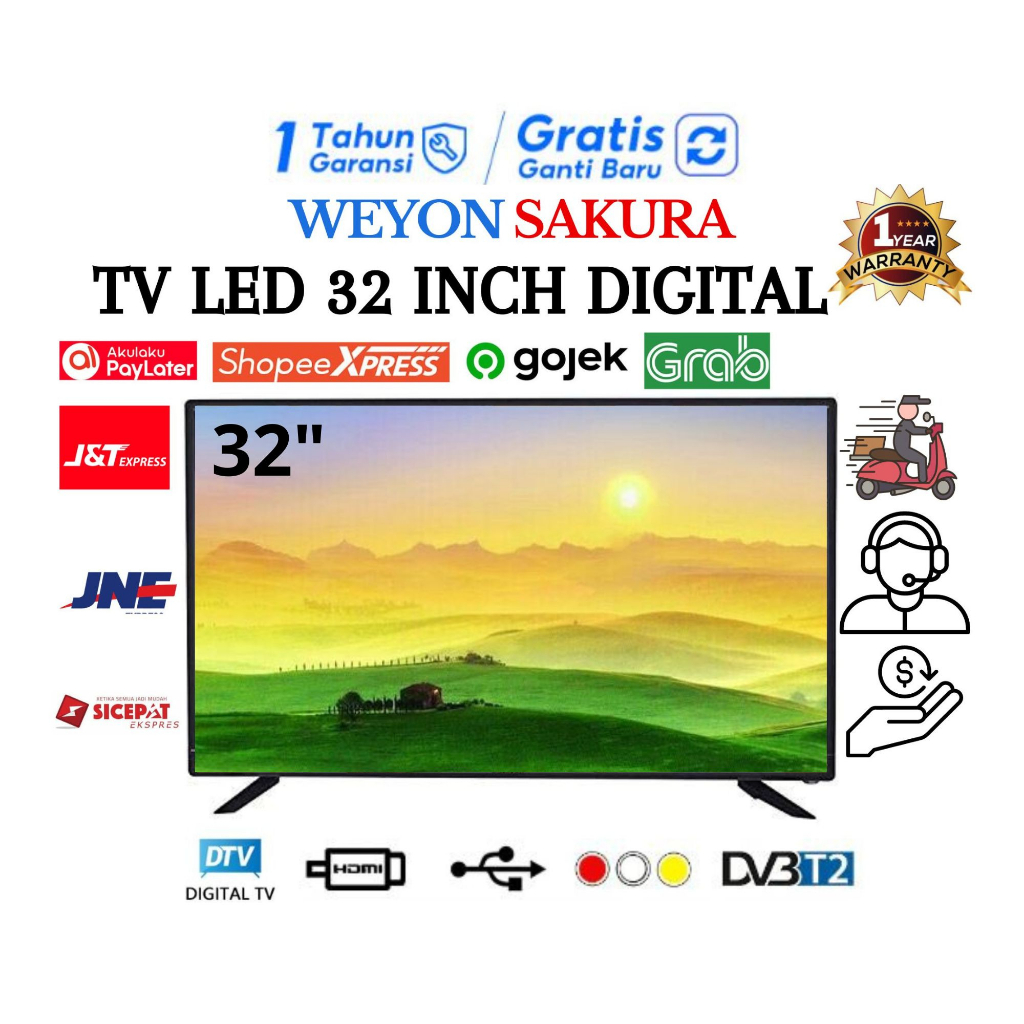 Jual [COD] WEYON ANIMAX TV LED 32 INCH HD Garansi 1 Tahun MONITOR CCTV | Shopee Indonesia