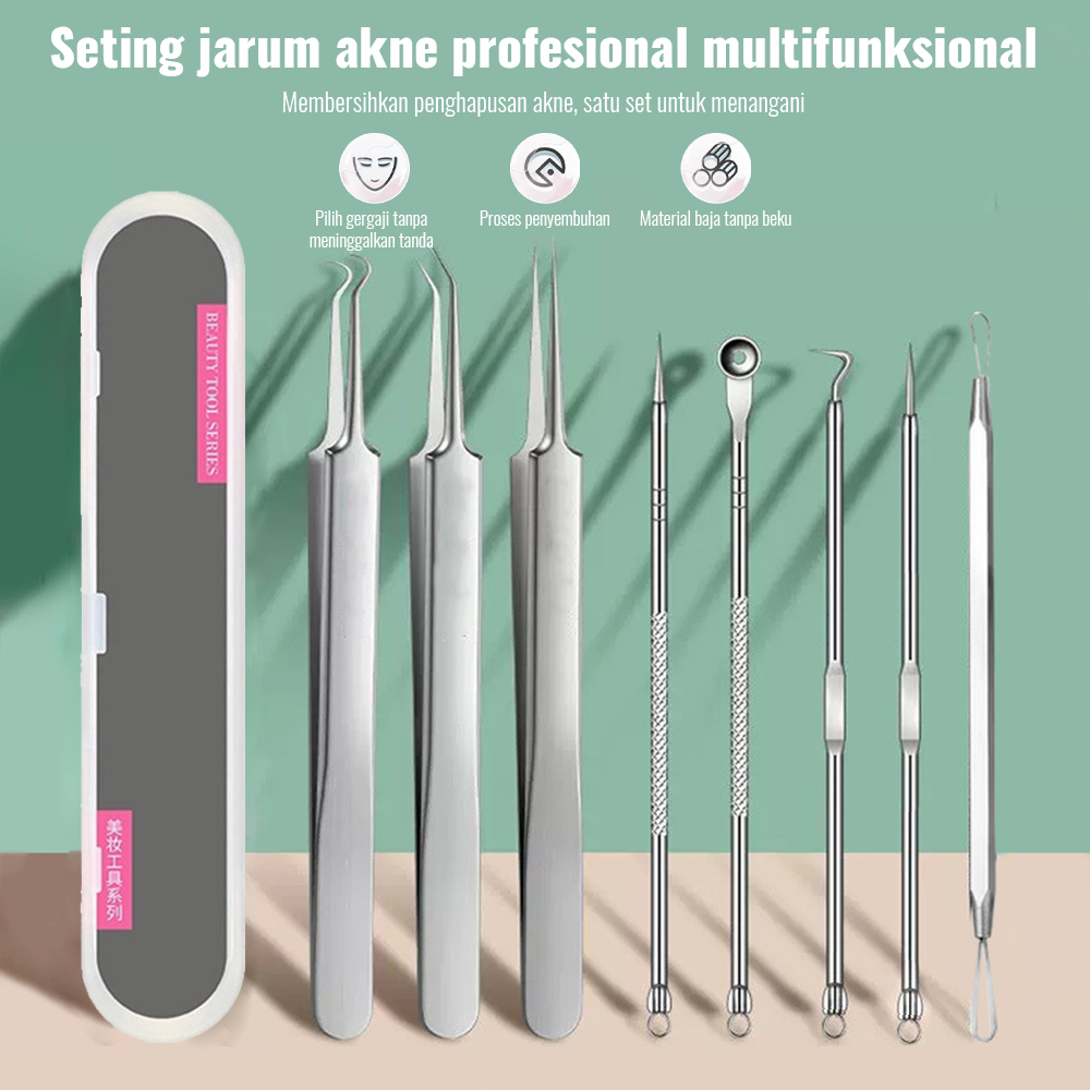 Jual 8pcs Pinset Komedo Stainless Alat Jerawat Alat Penjepit Komedo ...