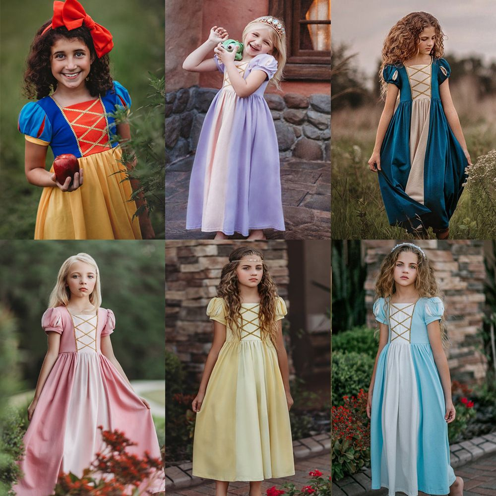 Jual GAUN DRESS KOSTUM PRINCESS ANAK BELLE CINDERELLA SNOW WHITE AURORA ...