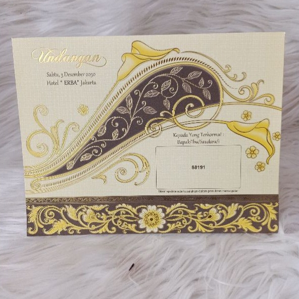 Jual cetak print undangan erba 88191 undangan nikah pernikahan FREE ...