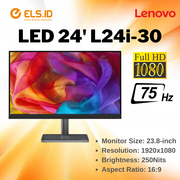 Jual Lenovo L24i-30 24' LED Monitor IPS 75Hz 1920x1080 | Shopee Indonesia