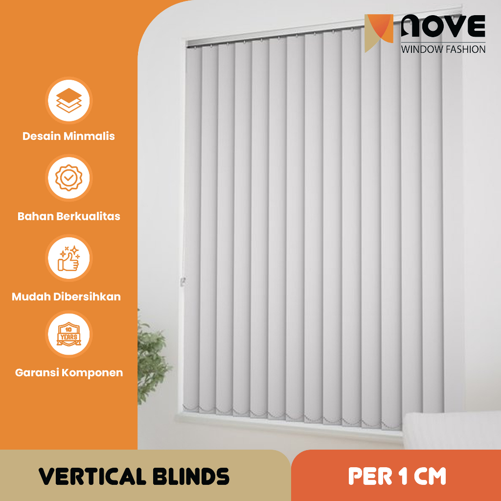Jual Nove - Vertical Blinds Indoor Dimout - Ukuran Custom | Shopee Indonesia