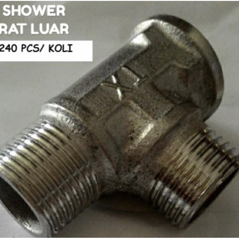 Jual Tee stainless steel 1/2”inci stenles asli. Untuk shower & closet ...