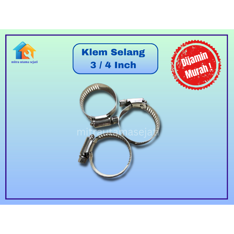 Jual KLEM SELANG 3" - 4" KLEM PIPA HOSE CLAMP STAINLESS | Shopee Indonesia