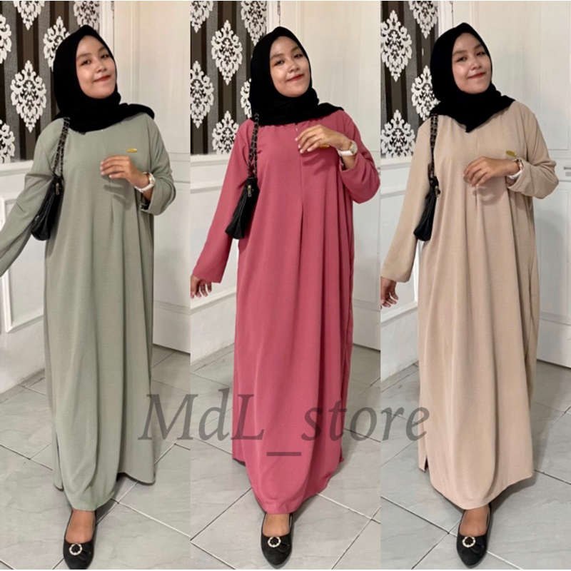Jual Daily Long Gamis Panjang Muslim Simple Abaya Long Daily Long Dress ...