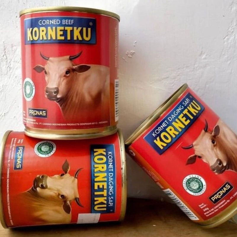 Jual kornet kornetku pronas 340 gram / daging sapi kaleng pronas 340 ...