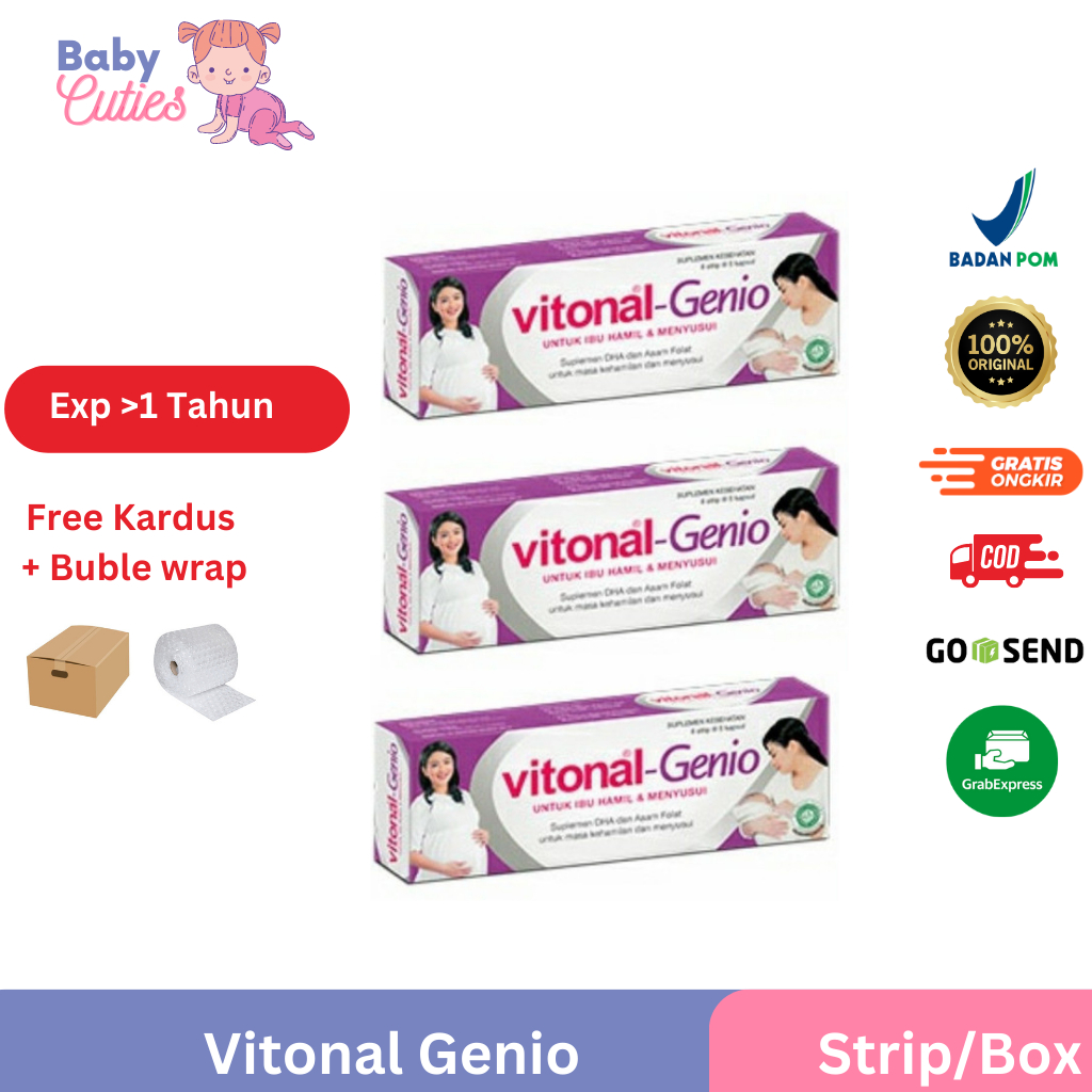 Jual Vitonal Genio Suplemen DHA dan Asam Folat untuk Ibu Hamil dan ...
