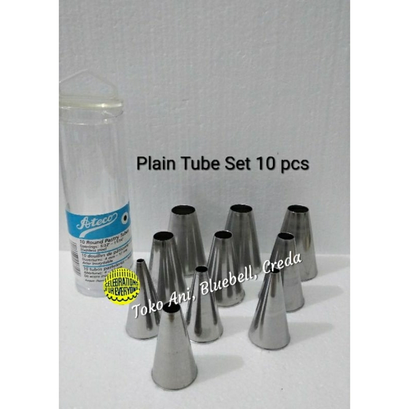 Jual Ateco Plain Pastry Piping Tip Set 10 pcs / Ateco Spuit Bulat Polos ...