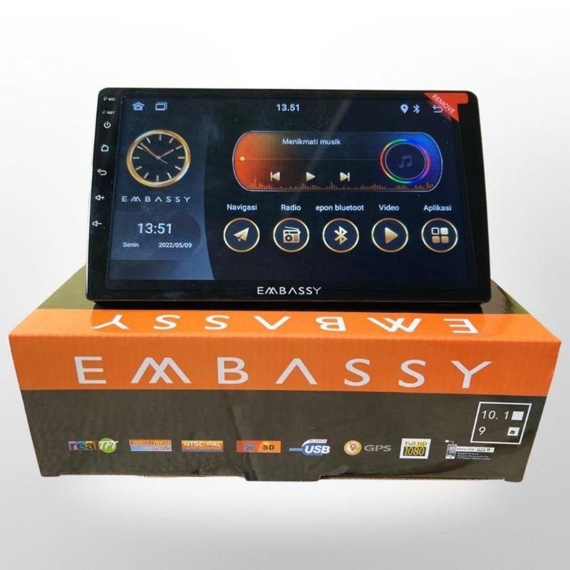 Jual Head unit Android EMBASSY 7 Inch 9 Inch 10 Inch Memory 2/32 ...