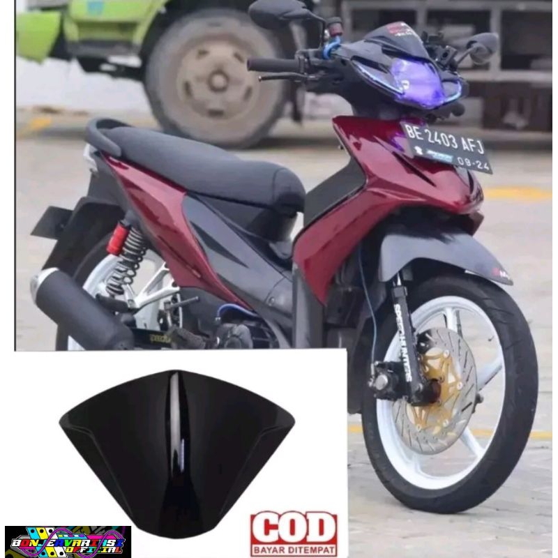 Jual Visor variasi universal honda revo absolute bahan anti pecah hitam ...